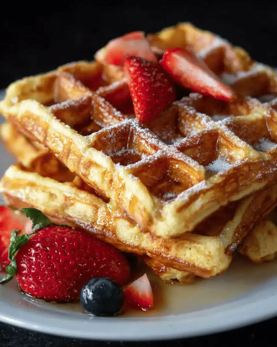 Easy French Toast Waffles - Mom Foodies