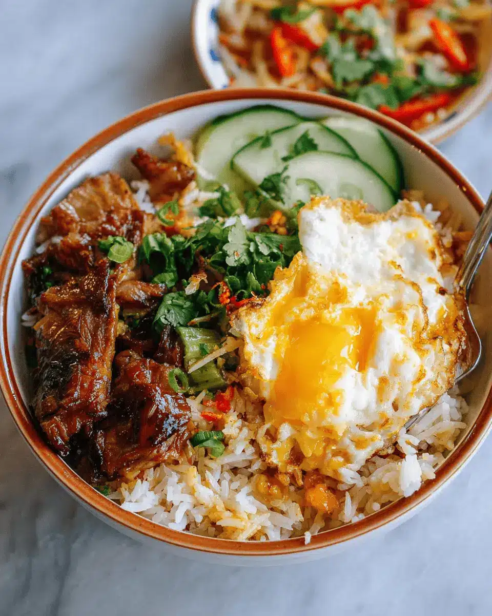 Ban Fan, a Simple Chinese mixed rice bowl - Mom Foodies