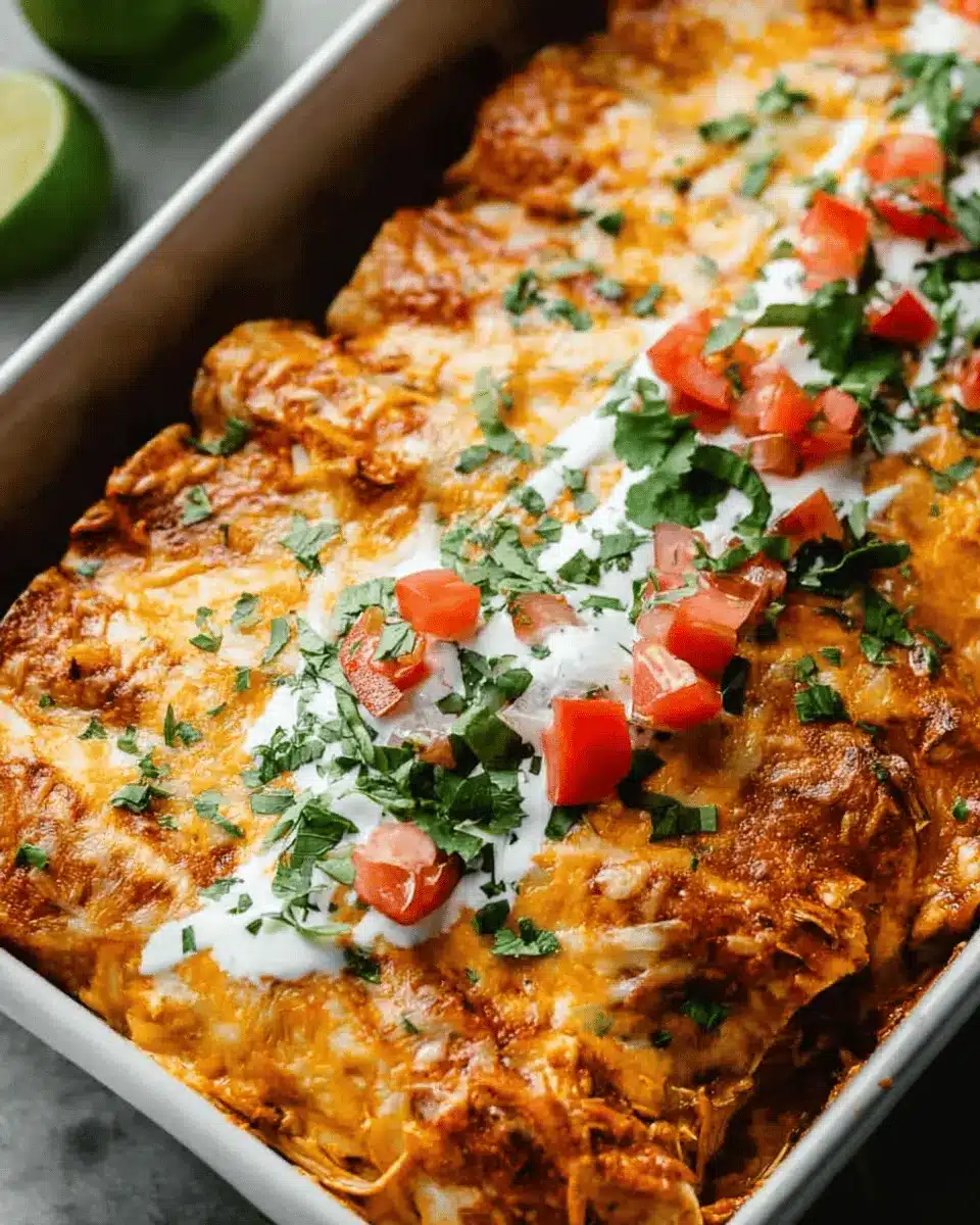 Easy Chicken Enchilada Recipe - Mom Foodies